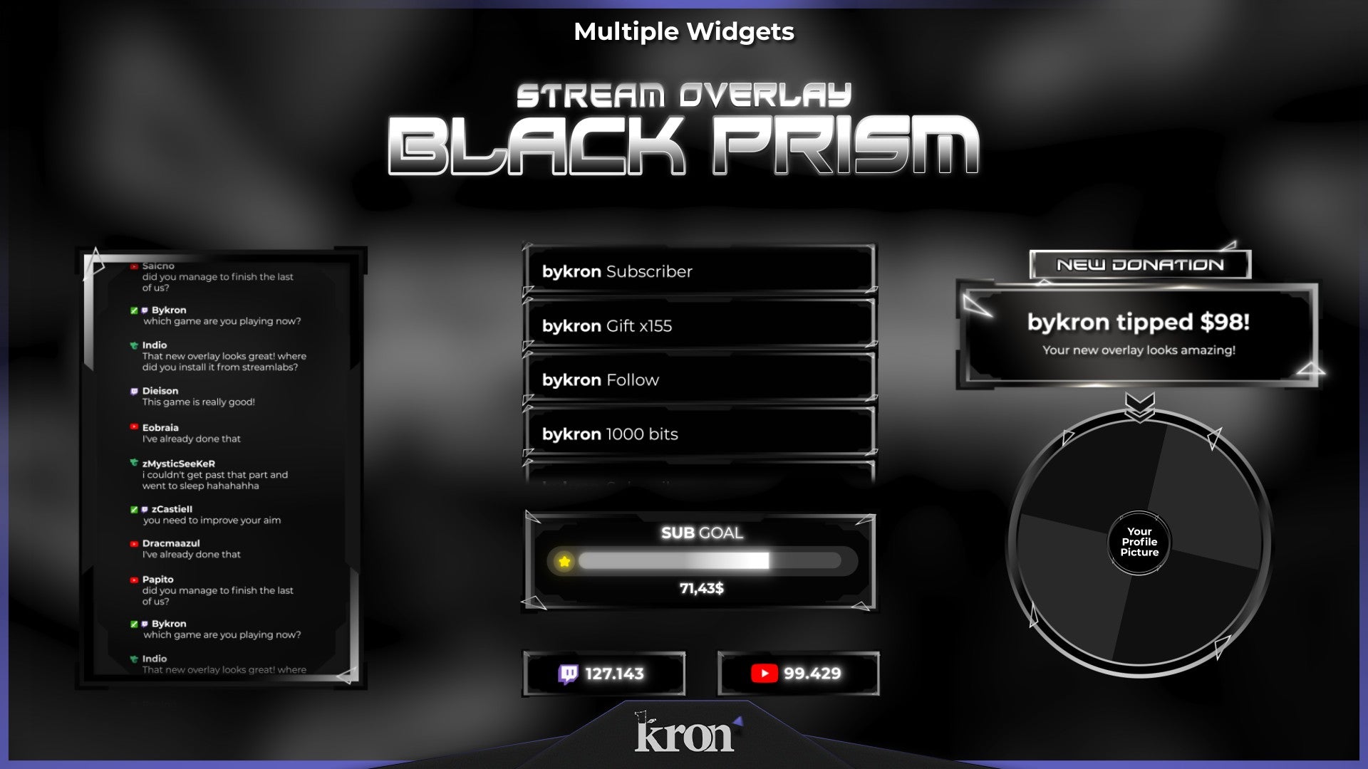 Black Prism Animated Widgets – byKron